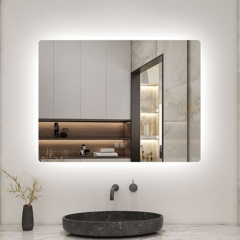 Biubiubath Bathroom LED Mirror 800x600mm Smart Bluetooth Bathroom ...