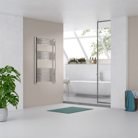 Biubiubath Chrome Camber Bathroom Towel Radiator Modern Design 1200x500mm