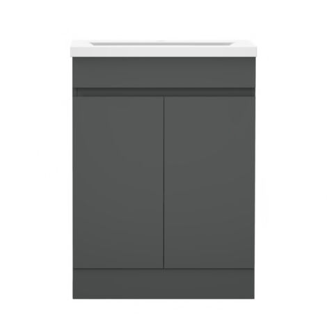 Biubiubath 500mm Floorstanding Vanity Unit with Basin Sink Cabinet 2 Doors