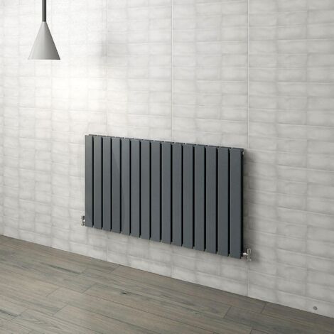 Flat Panel Radiator 600x1020mm Anthracite Double Horizontal Modern ...