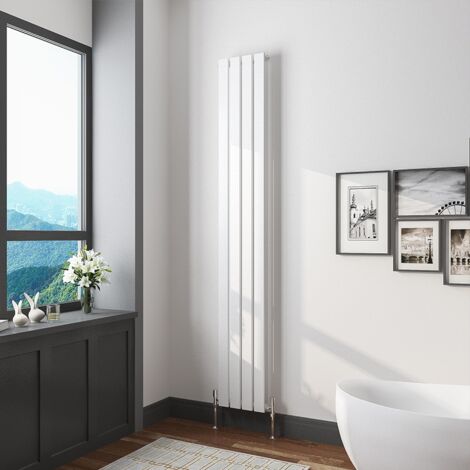 1800x272mm Vertical Tall Upright Central Radiators Single White Flat ...