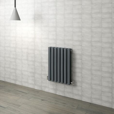 Oval Column Radiator 600x413mm Anthracite Horizontal Radiator Double ...