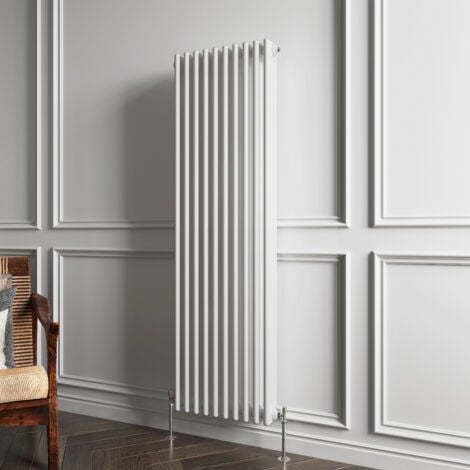 Biubiubath Traditional Cast Iron Style Radiator Vertical 3 Column White ...