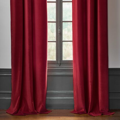 Rideau à oeillets dorés 135x280 cm MADURA - Scarlet - MATIA