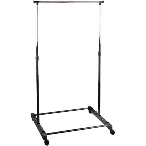 DK HOME PERCHERO METAL CON RUEDAS 80 x 43 x 90-160 cm