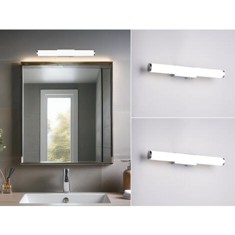 2er SET Bad Spiegelleuchten mit Schalter, Licht neutralweiß, Breite 40cm