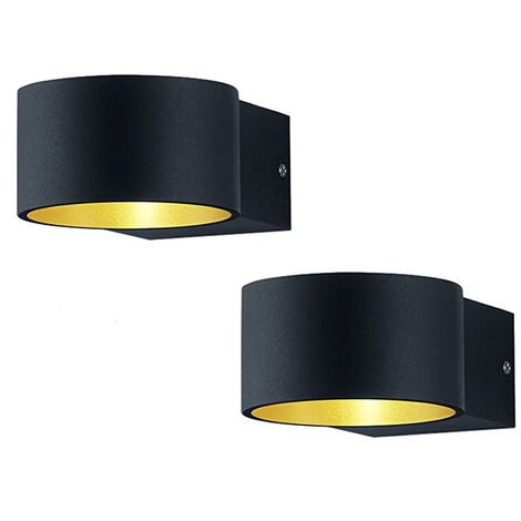 Spannende Wandlampen Schwarz Gold Bild