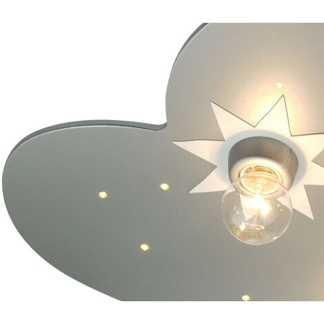 LED Kinder Deckenleuchte Wolke, Titan Sterne Zugschalter für LED ...