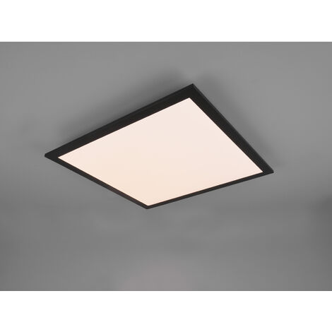LED Deckenleuchte GAMMA Schwarz Panel mit Nachtlicht eckig 45x45cm