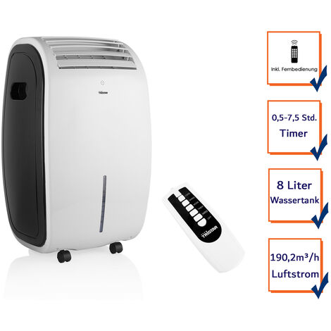 Standventilator mit Wasserkühlung Fernbedienung Timer - Wassertank 8 Liter