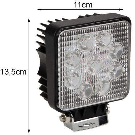 27 Watt LED Strahler ALU 2er SET, 4250 Kelvin Neutralweiß, IP67, 13,5x11cm