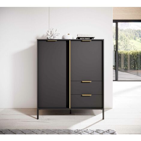 FURNIX Kommode LARSONS 103 2D2S A Wohnzimmerkommode Flügeltüren ...