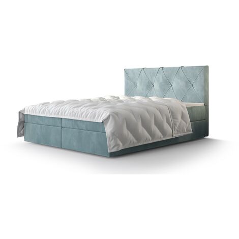 FURNIX Boxspringbett TULSAT 120x200 Doppelbett & Topper & Bettkästen ...