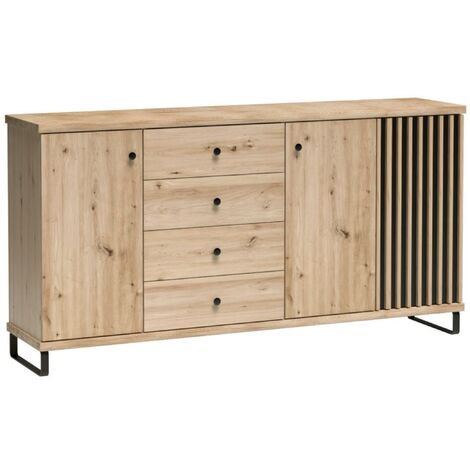 FURNIX Kommode CALLINI C-20 Metallgestell mit 4 Schubladen und 3 Türen ...