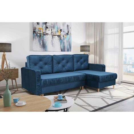 FURNIX Ecke Lopaz in L-Form mit Armlehnen und mit Bettkasten MH77 ...