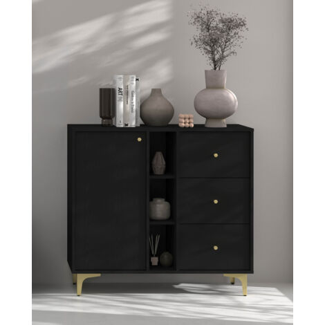 FURNIX Kommode Tonkin 824 Sideboard mit drei Schubladen und Sternbeine ...