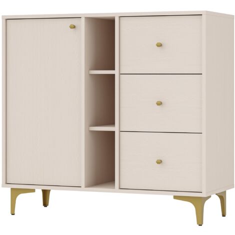 FURNIX Kommode Tonkin 824 Sideboard mit drei Schubladen und Sternbeine ...