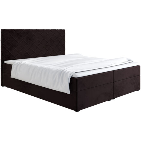 FURNIX Boxspringbett DRACIUS 180x200 Bettkasten Polsterbett Topper JA29 ...