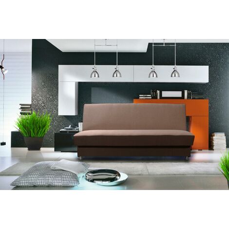 FURNIX Polstercouch LASANO Schlafsofa mit tiefen Bettkasten ET27+24 ...