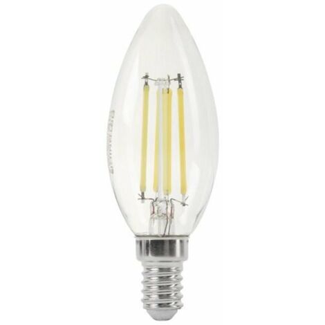 Ampoule LED E14 Filament 6W C35 Bougie - Blanc Chaud - SILUMEN