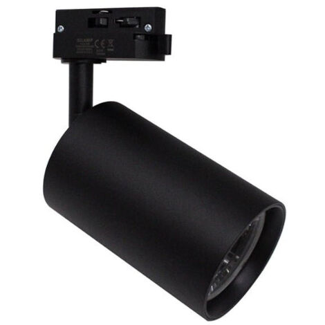 Spot LED sur Rail Monophasé 30W 60° Noir - SILUMEN