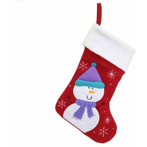 Botte de Noël en feutrine - Bonhomme de neige - SILUMEN