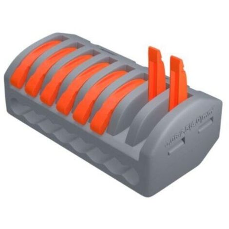 Borne Wago à levier 8 entrées avec serre câble - SILUMEN