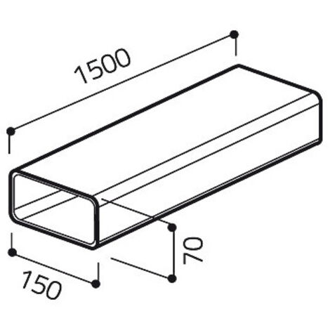 Elica 1052B Tubo Rettangolare 1500mm