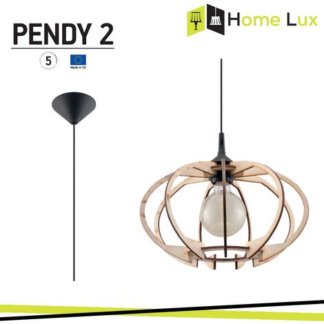 PENDENTE PENDY 2 E27 IN LEGNO