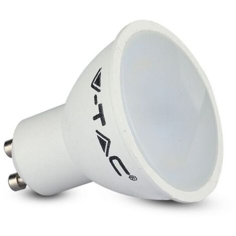 LED LAMPADINA 5.5W GU10 PLASTICA MILKY COVER RGB + 3000K - Luce CALDA