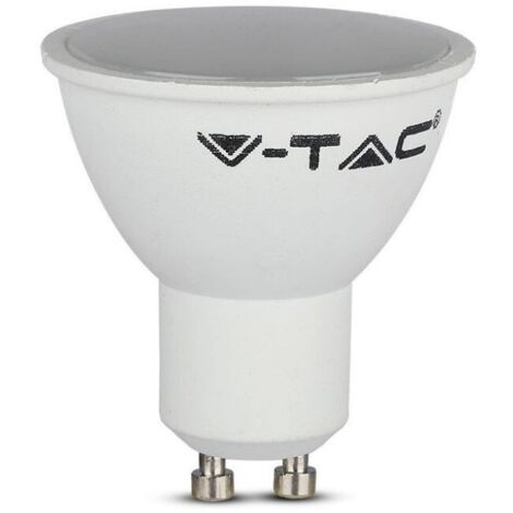 LED LAMPADINA 5.5W GU10 PLASTICA MILKY COVER RGB + 3000K - Luce CALDA