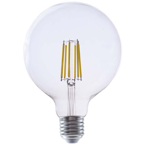 LED LAMPADINA 4W FILAMENTO E27 G125 CLEAR COVER 3000K - Luce CALDA
