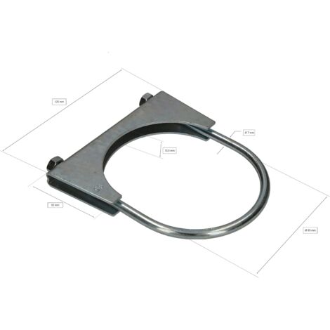 KOTARBAU- Lot de 2 colliers de serrage pour tuyau d'échappement - 95 mm ...