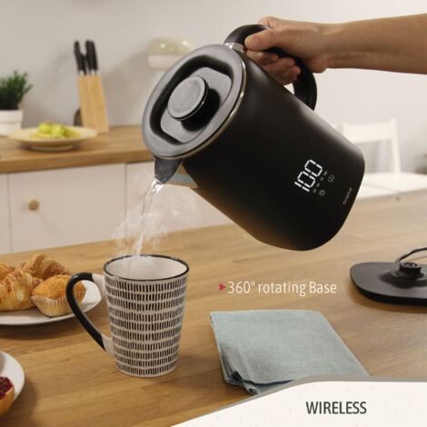 Briebe KT1175BLK eBoil Bouilloire Électrique 1,7L Contrôleur de ...