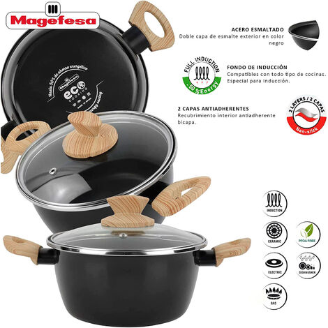 Set de casseroles et poeles induction Magefesa Orbe 6 pieces design ...