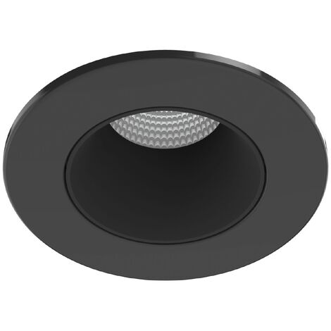collerette - pour spot encastré aric ef8 - noire - ronde - aric 11039