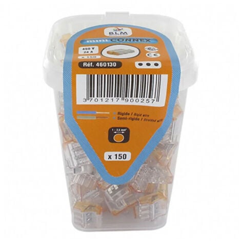 connecteurs automatiques - mini connex - 3 entrées - orange - boite de ...