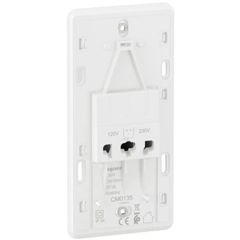 prise de courant - 2p+t - rasoir - blanc - legrand céliane cm0135
