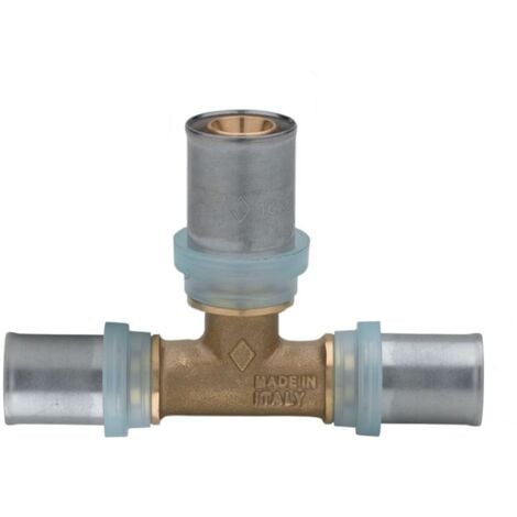 té - réduit - pour tube multicouche - 16 vers 20 vers 16 mm - lot de 2 - altech 4434852