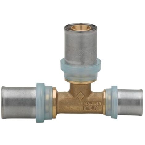 té - réduit - pour tube multicouche - 20 vers 20 vers 16 - lot de 2 - altech 4434860