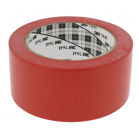 scotch vinyle 3m 764i rouge largeur 50 mm