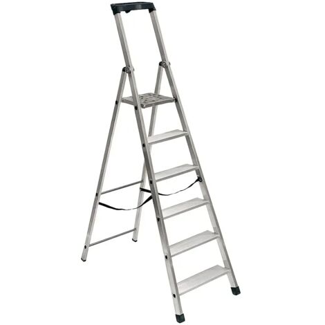 Scala in Alluminio Facal 5 gradini con Piattaforma e Portautensili