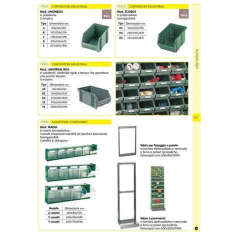Contenitore Terry Unionbox E 307X500X190H - 4 Pz