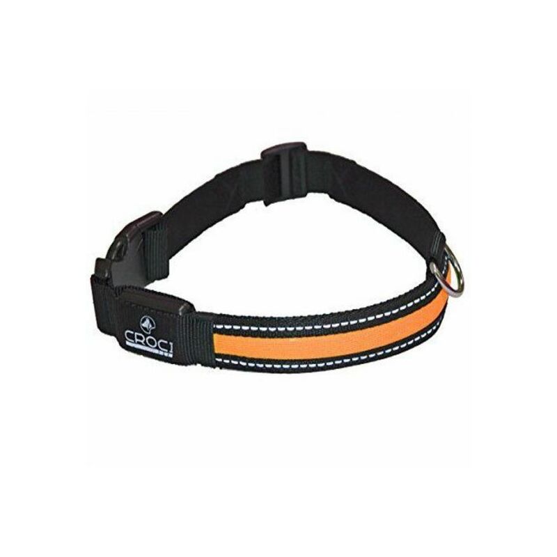 CROCI Collare Reflector Led Arancio 45-63cm