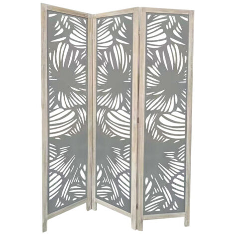 Paravento palmy in legno 132x6x170cm Verdelook