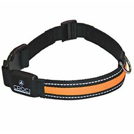 CROCI Collare Reflector Led Arancio 45-63cm