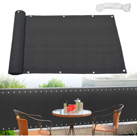 Brise vue pour balcon HDPE 180GR/M2 600x75cm Anthracite