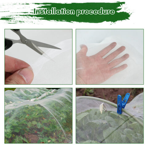 Filet Anti Insecte Filet de jardin protection légumes Filet de ...