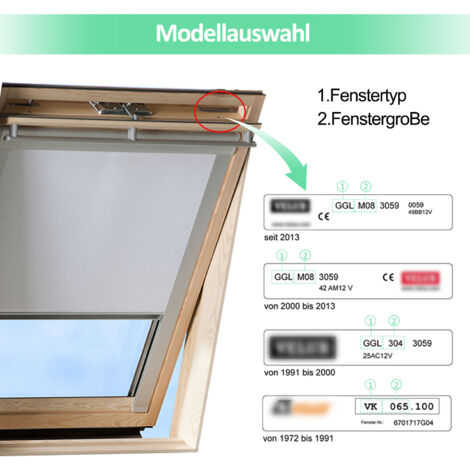 EINFEBEN Store enrouleur occultant Store lucarne M06 noir 100% store ...