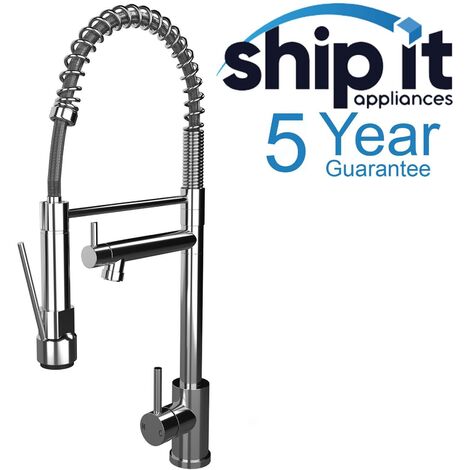 Chrome Kitchen Mixer Tap With Swivel Spout & Directional Spray - SIA KT22CH